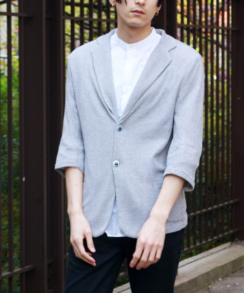 【セール】VIBGYOR Select/タック編みニットソーテーラードJKT(BL)（テーラードジャケット）｜VIBGYOR（ヴィブジョー）の ...