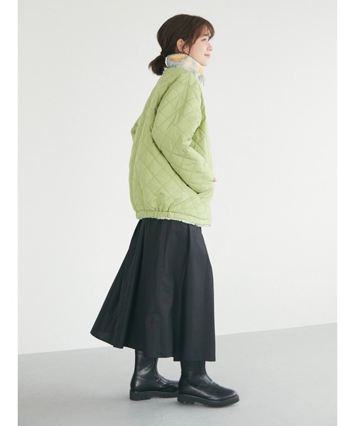 ESCAR（エスカー）の「 ESCAR ギャザースリーブVネックワンピース（ワンピース）」 - WEAR