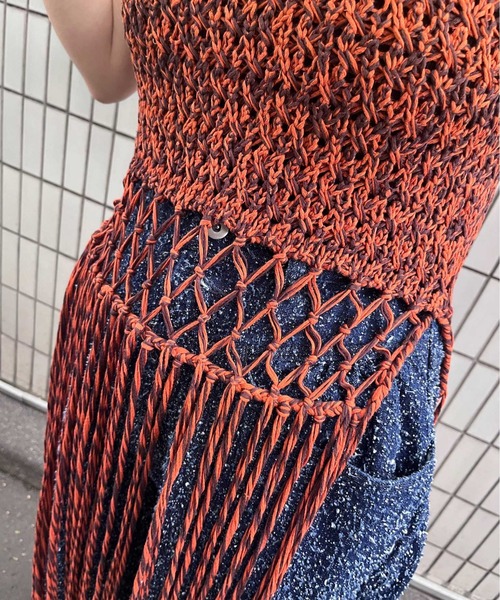 AMERI（アメリ）の「MEDI MELANGE TASSEL KNIT TOP（ニット/セーター）」 - WEAR