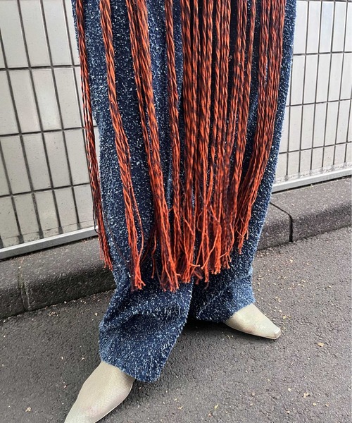 Ameri（アメリ）の「MEDI MELANGE TASSEL KNIT TOP（ニット/セーター）」 - WEAR