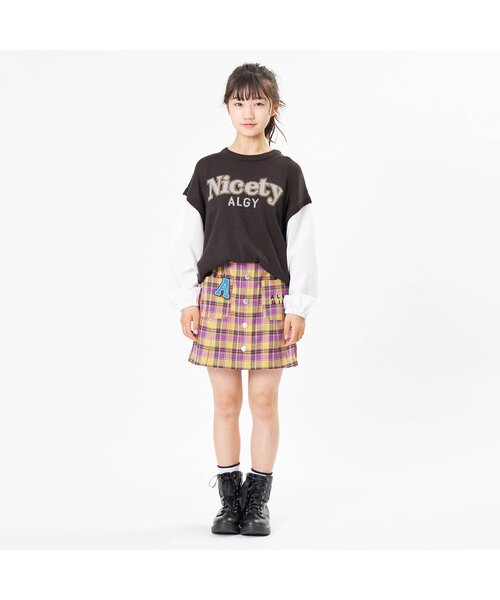 ALGY（アルジー）の「シャツ袖ドッキングニット（シャツ/ブラウス）」 - WEAR