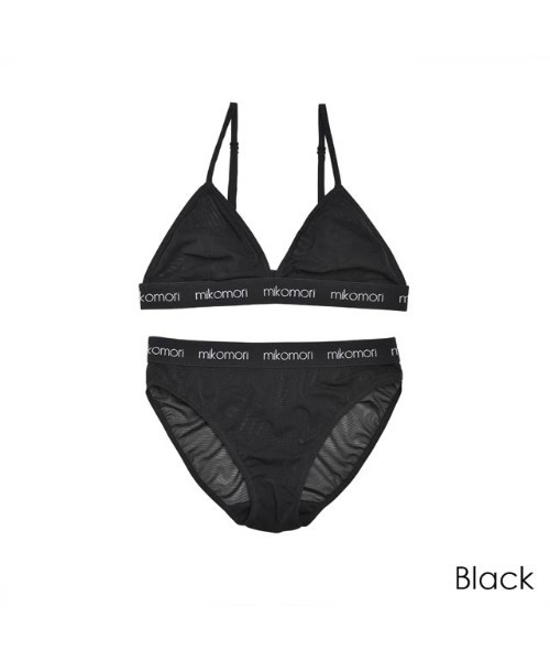 DRW（ドロー）の「Sheer Triangle Bra Set シアー トライアングルブラセット（ブラ&ショーツ）」 - WEAR