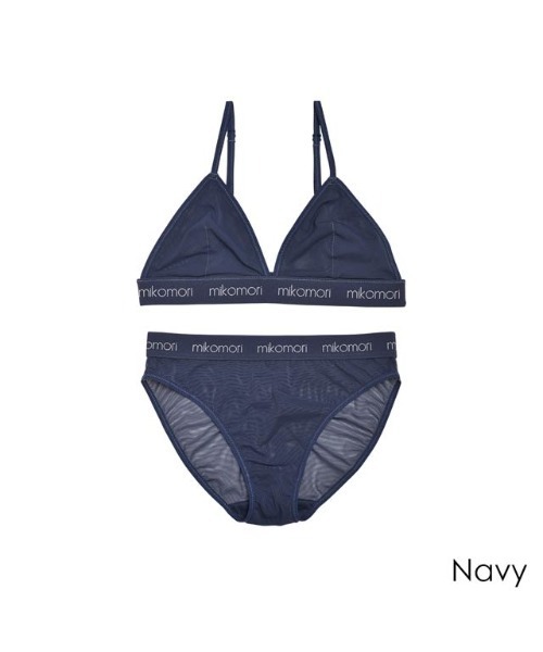 DRW（ドロー）の「Sheer Triangle Bra Set シアー トライアングルブラセット（ブラ&ショーツ）」 - WEAR