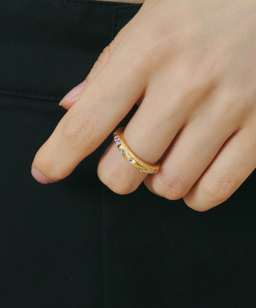 whim（ウィム）の「【whim × GIUNON】Tiny Stone Embed Ring(Pastel）（リング）」 - WEAR