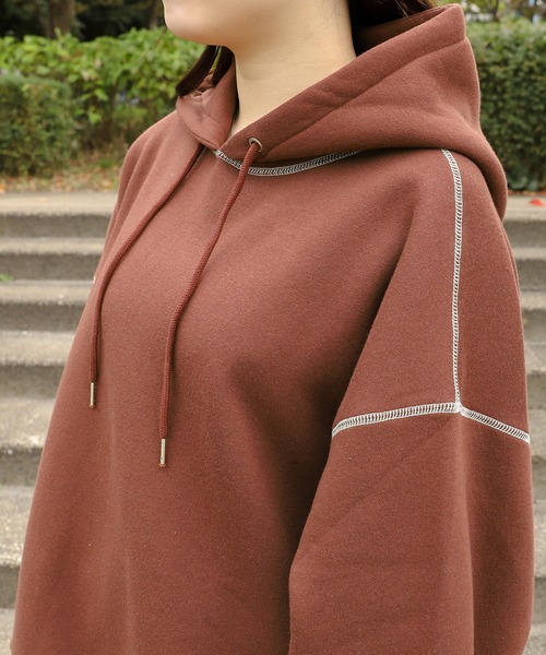 PairPair（ペアペア）の「配色ステッチBIGパーカー(ユニセックス)（パーカー）」 - WEAR