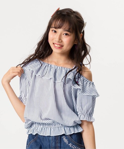 ALGY（アルジー）の「/ワンショルストライプブラウス（シャツ/ブラウス）」 - WEAR