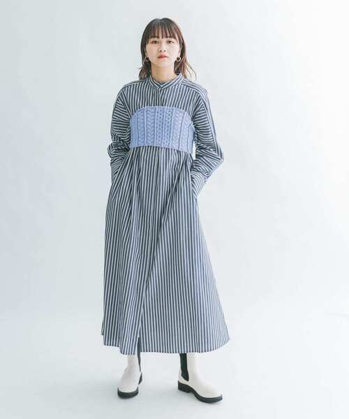 KBF（ケイビーエフ）の「ケーブルMIXニットビスチェ（ベスト）」 - WEAR