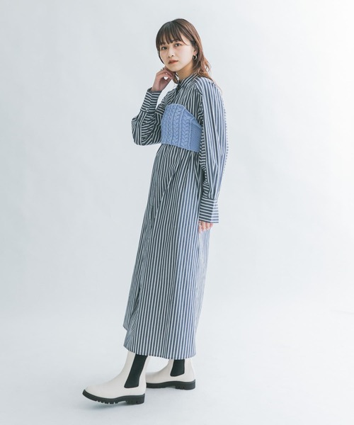 KBF（ケイビーエフ）の「ケーブルMIXニットビスチェ（ベスト）」 - WEAR