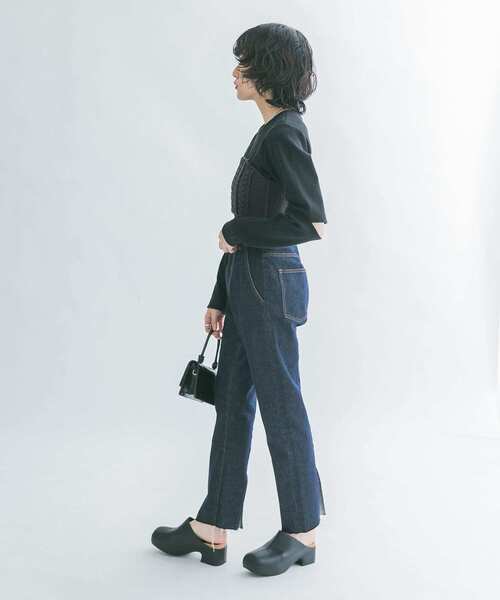 KBF（ケイビーエフ）の「ケーブルMIXニットビスチェ（ベスト）」 - WEAR