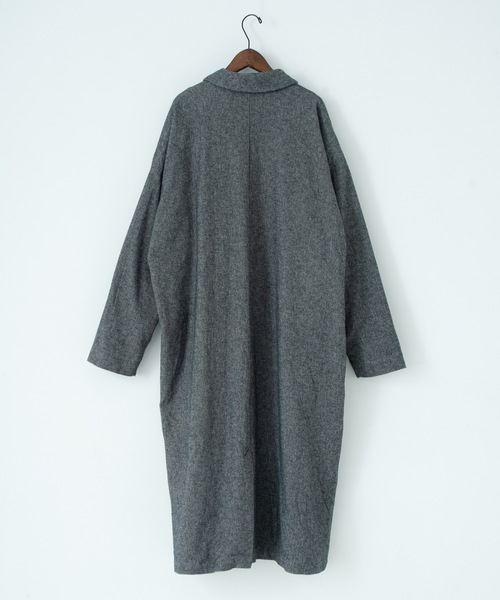 RYU（リュー）の「cotton tweed nomad coat（ノーカラーコート）」 - WEAR
