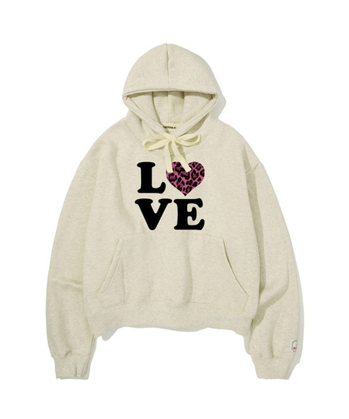 Love Pink Leopard Crop Hooded T-Shirt - 4 Colors（パーカー）｜KATRINA K（カトリーナ ...