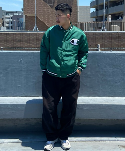 Champion（チャンピオン）の「CHAMPION/チャンピオン スタジャン ベースボールジャケット ブルゾン/キルティング ナイロン ...