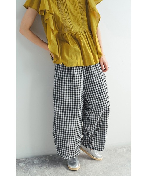 haco!（ハコ）の「【m.m.o.】ギンガムチェックコクーンパンツ（その他パンツ）」 - WEAR