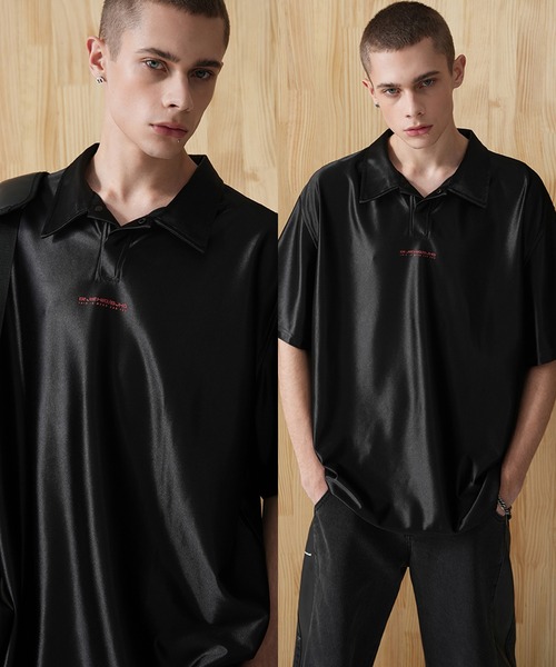 BJHG（ビージャストハグ）の「【BJHG】ラグジュアリー ドレープ 半袖ポロシャツ（ポロシャツ）」 - WEAR