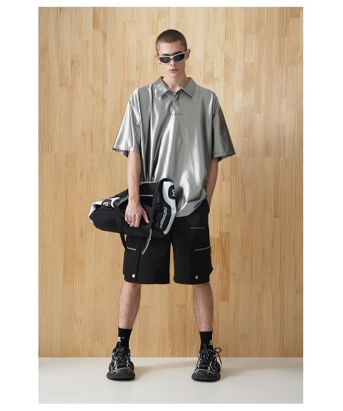 BJHG（ビージャストハグ）の「【BJHG】ラグジュアリー ドレープ 半袖ポロシャツ（ポロシャツ）」 - WEAR