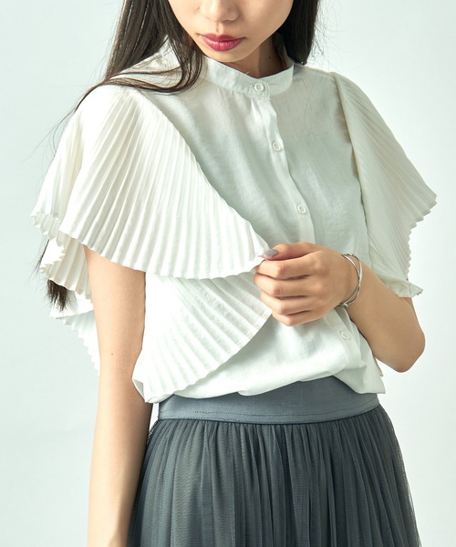SETUP7（セットアップセブン）の「【SETUP7】プリーツフリルスリーブブラウス trc（シャツ/ブラウス）」 - WEAR