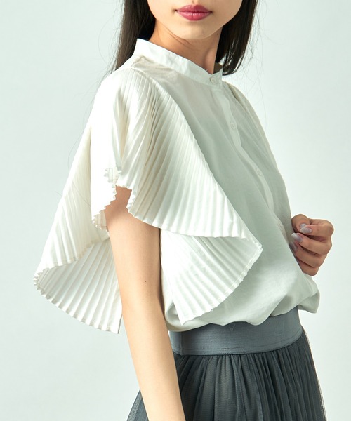 SETUP7（セットアップセブン）の「【SETUP7】プリーツフリルスリーブブラウス trc（シャツ/ブラウス）」 - WEAR