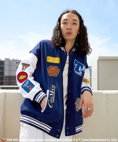 TOM&JERRY（トムアンドジェリー）の「【SEQUENZ】TOM and JERRY MULTI WAPPEN STADIUM JACKET / トムとジェリー ファニーアート ワッペン ...