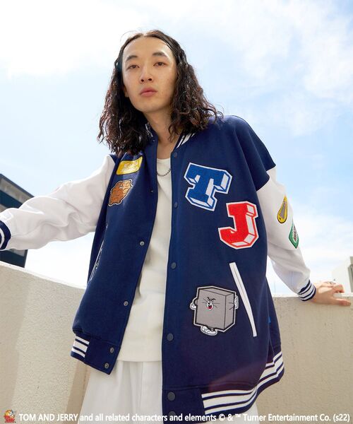 TOM&JERRY（トムアンドジェリー）の「【SEQUENZ】TOM and JERRY MULTI WAPPEN STADIUM JACKET / トムとジェリー ファニーアート ワッペン ...