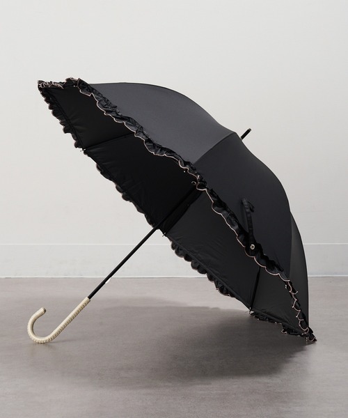 SETUP7（セットアップセブン）の「【SETUP7】PUスカラップデコラフリルショート UVカット 晴雨兼用傘 23432 CLIR（長傘）」 - WEAR