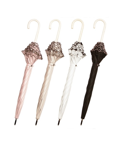 SETUP7（セットアップセブン）の「【SETUP7】PUスカラップデコラフリルショート UVカット 晴雨兼用傘 23432 CLIR（長傘）」 - WEAR