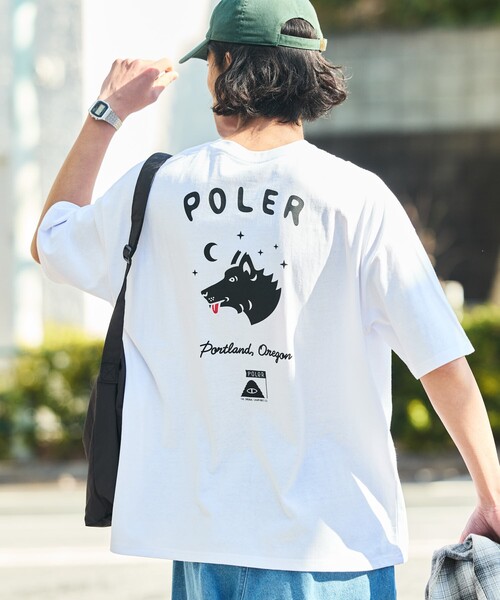 【セール】限定展開 POLeR×FREAK'S STORE ポーラー 別注 ビッグシルエット バックプリント クルーネック Tシャツ（Tシャツ/カットソー）｜FREAK'S STORE ...