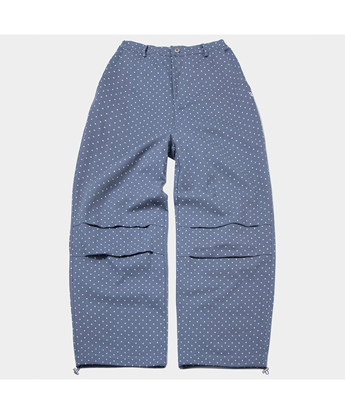 SOME PLACE（サムプレイス）の「Dotted Pintuck Hem String Two-Way Cotton Wide Banding Pants [Blue]（デニムパンツ ...