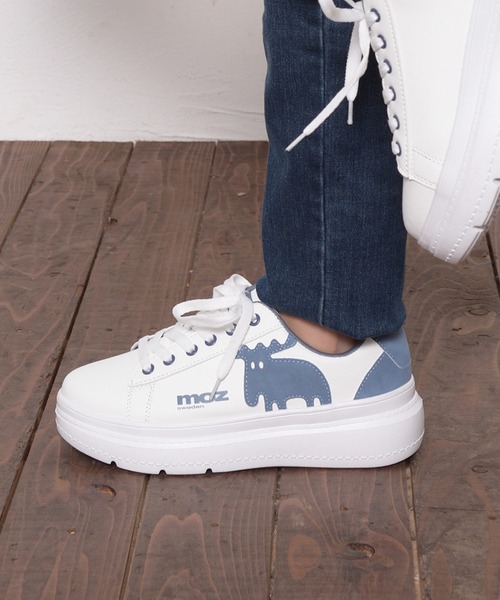 moz（モズ）の「moz(モズ)厚底ビックロゴスニーカー（スニーカー）」 - WEAR