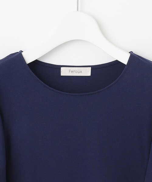 Feroux（フェルゥ）の「【UVケア】バイカラーラッフルスリーブ Tシャツ（Tシャツ/カットソー）」 - WEAR