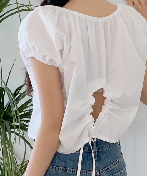 2WAYオフショルギャザーバックオープンブラウス（シャツ/ブラウス）｜Girly Doll（ガーリードール）のファッション通販 - ZOZOTOWN