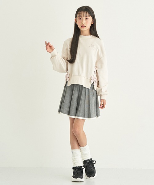 mezzo piano Junior（メゾピアノジュニア）の「レースアップトレーナー（スウェット）」 - WEAR