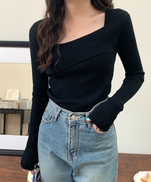 REMUR（レミュール）の「デコルテ見せニット（ニット/セーター）」 - WEAR