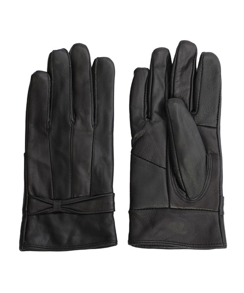 【GlovesDEPO】レディース革手袋 シープスキン裏ボア リボン飾り（手袋）｜GLOBAL FORME CONCRETE（グローバルフォルムコンクリート）のファッション通販 - ZOZOTOWN