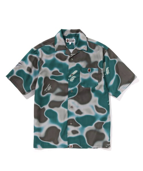 A BATHING APE（アベイシングエイプ）の「LIQUID CAMO ONE POINT OPEN COLLAR SHIRT（シャツ ...