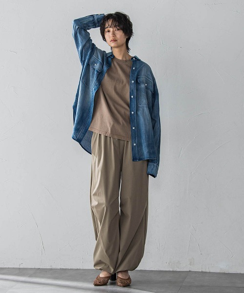 セール】撥水サイドラインパラシュートパンツ≪手洗い可能≫（その他