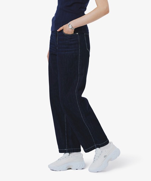 ラコステ（LACOSTE）/バレルレッグデニムパンツ セール】バレルレッグデニムパンツ（デニムパンツ）｜LACOSTE