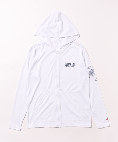 EDWIN（エドウィン）の「【EDWIN/エドウィン】EW袖プリントラッシュパーカー キッズラッシュガード 水着（ラッシュガード）」 - WEAR
