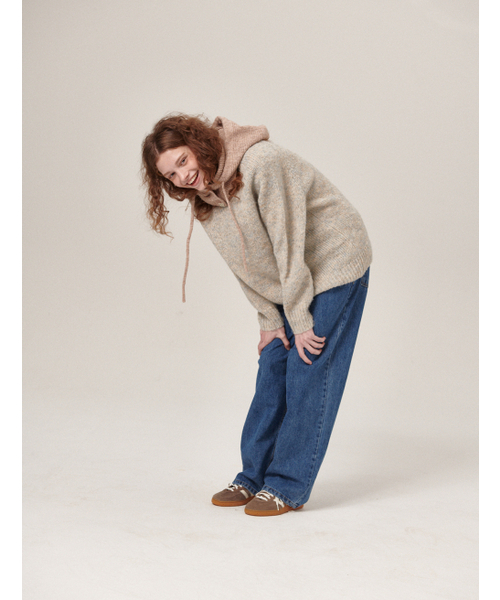 FLATWAVE IN SEOUL（フラットウェーブインソウル）の「Wavt Wool Round Knit Beige（ニット/セーター ...
