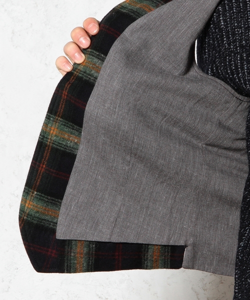 green label relaxing（グリーンレーベルリラクシング）の「 WOOL/ALP/SHGY CHK ベスト（ベスト）」 - WEAR