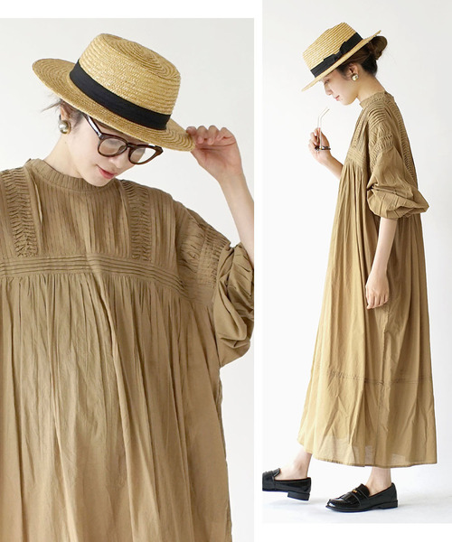 e-zakkamania stores（イーザッカマニアストアーズ）の「60'sキャンブリック ピンタックワンピース（ワンピース）」 - WEAR