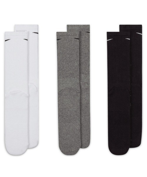 NIKE（ナイキ）の「NIKE /ナイキ/3P Everyday Cushion Crew Socks SX7664-010/100/964 ...