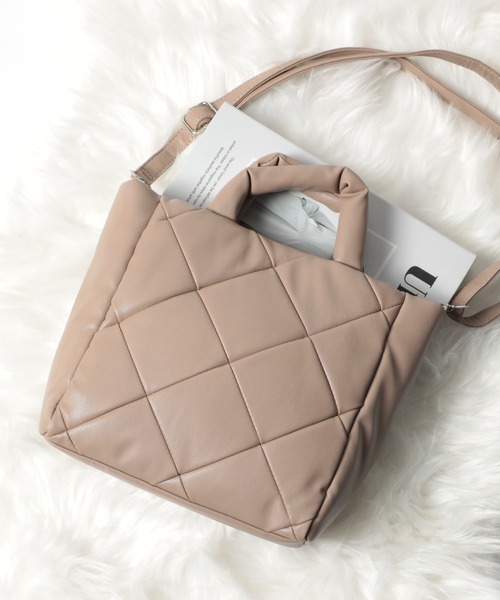 SETUP7（セットアップセブン）の「【SETUP7】パファーPUレザー2WAYショルダーバッグ ※ SNBD（ショルダーバッグ）」 - WEAR