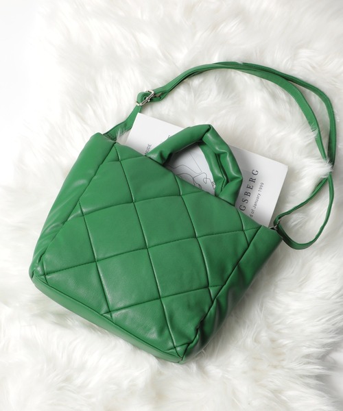 SETUP7（セットアップセブン）の「【SETUP7】パファーPUレザー2WAYショルダーバッグ ※ SNBD（ショルダーバッグ）」 - WEAR