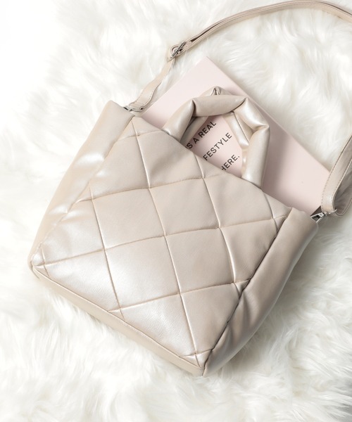 SETUP7（セットアップセブン）の「【SETUP7】パファーPUレザー2WAYショルダーバッグ ※ SNBD（ショルダーバッグ）」 - WEAR