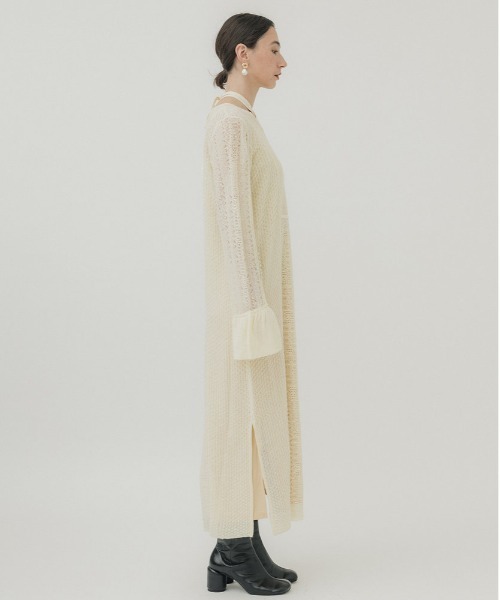 Ameri（アメリ）の「【AMERI/アメリ】UND CROSS NECK CROCHET KNIT DRESS（ワンピース）」 - WEAR