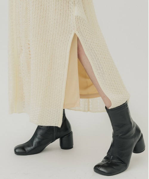 Ameri（アメリ）の「【AMERI/アメリ】UND CROSS NECK CROCHET KNIT DRESS（ワンピース）」 - WEAR