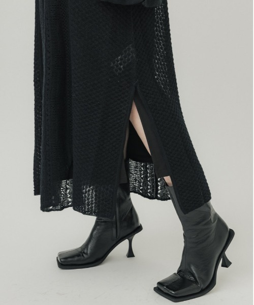 Ameri（アメリ）の「【AMERI/アメリ】UND CROSS NECK CROCHET KNIT DRESS（ワンピース）」 - WEAR