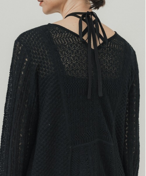 Ameri（アメリ）の「【AMERI/アメリ】UND CROSS NECK CROCHET KNIT DRESS（ワンピース）」 - WEAR