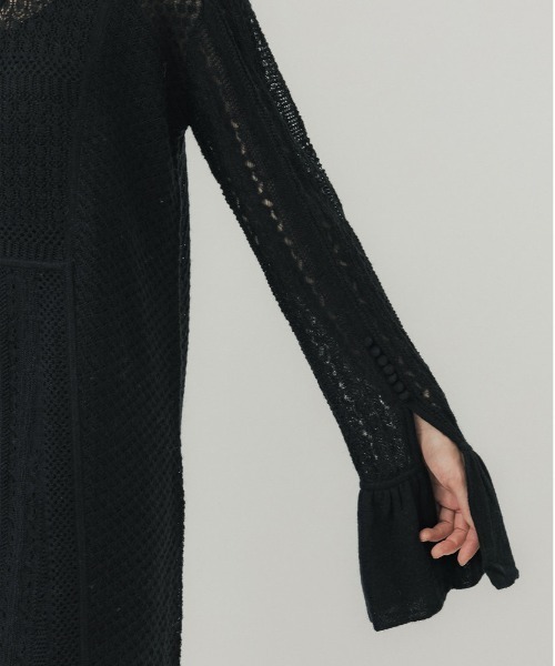 Ameri（アメリ）の「【AMERI/アメリ】UND CROSS NECK CROCHET KNIT DRESS（ワンピース）」 - WEAR
