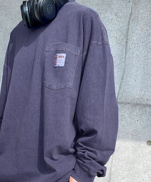 【セール】《JaVaジャバ コラボ》綿100％ピグメント加工ポケット付きロングTee（Tシャツ/カットソー）｜Java（ジャバ）のファッション通販 - ZOZOTOWN